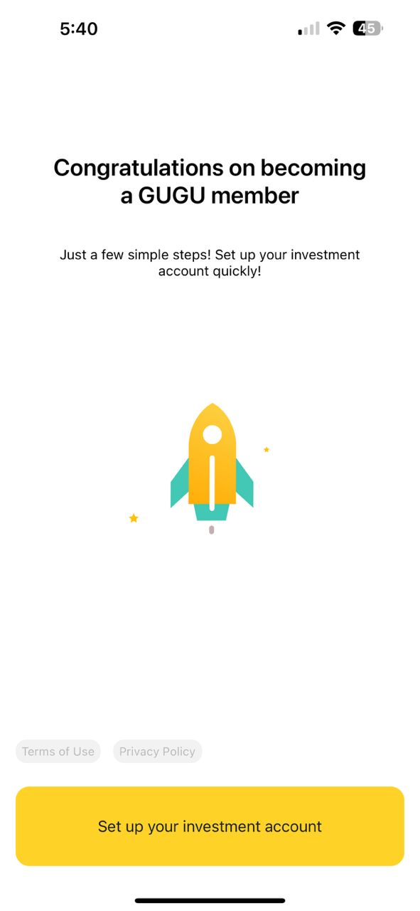 How to open an account – GUGU App